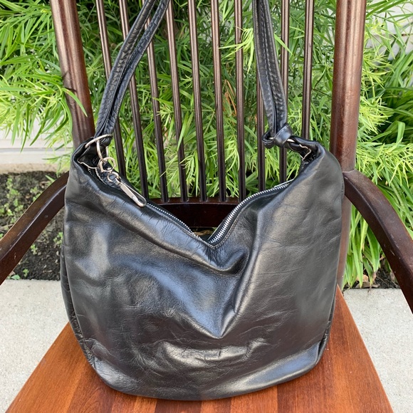 jane shilton | Bags | Vintage Black Jane Shilton Leather Shoulder Bag ...